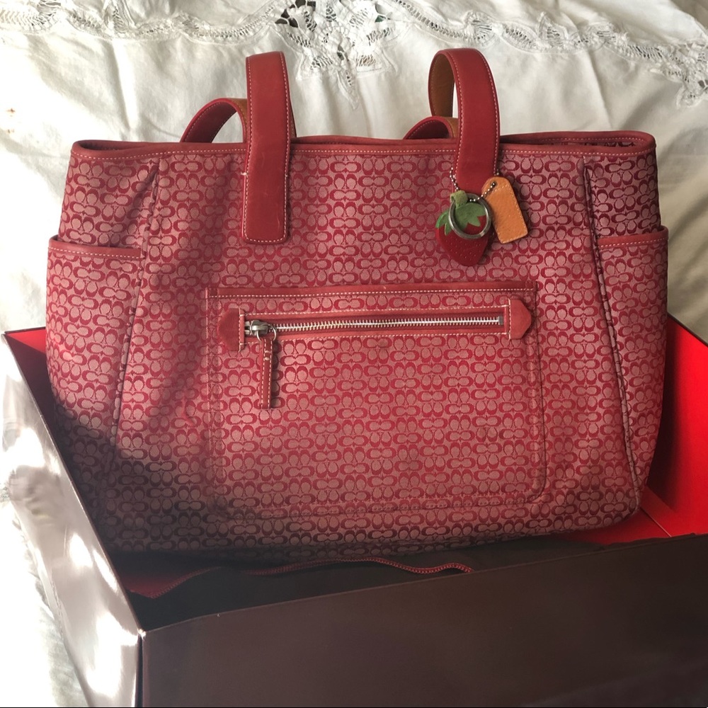 Vintage Coach Signature Large Tote Amazing Condition - Gem